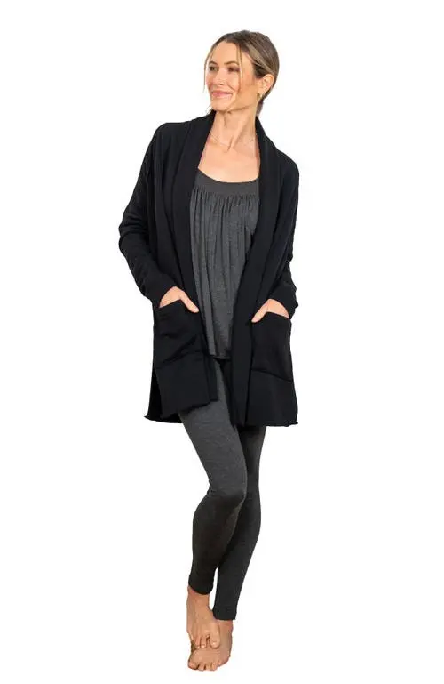 JJWINKS Soho Fleece Sweater Jacket - Black