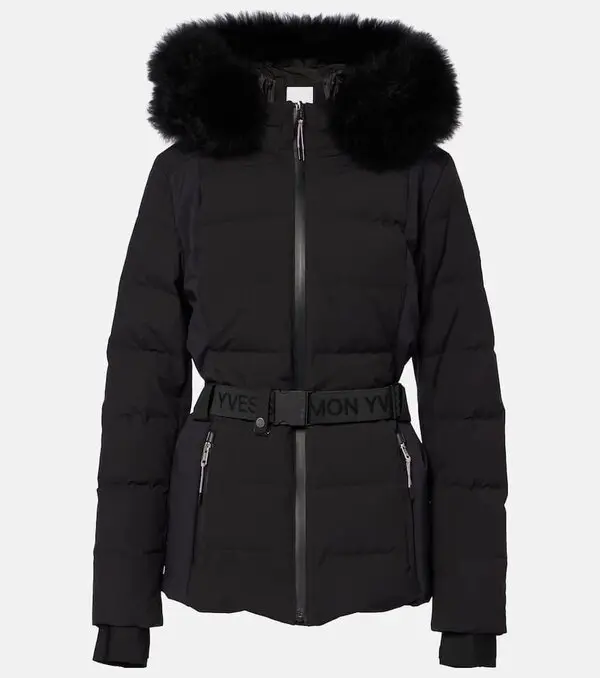 YVES SALOMON Shearling-trimmed Ski Jacket - Black