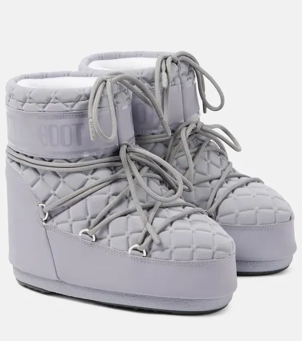 Moon Boot Icon Low Quilt Snow Boots - Grey