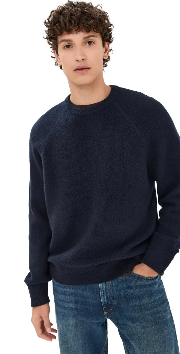 Vince Micro Boucle Crew Neck Pullover