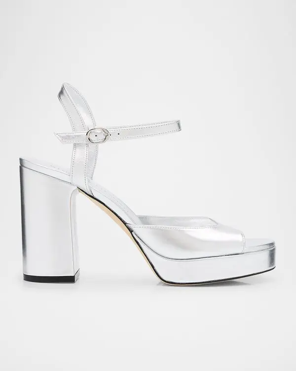 STUART WEITZMAN Dayna Ii Platform Sandals - Silver