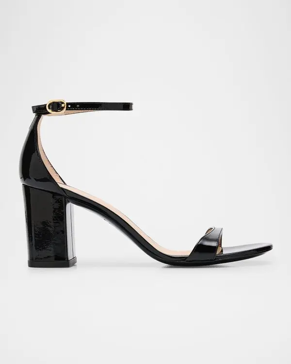 STUART WEITZMAN Nudist Ii Leather Sandals - Black