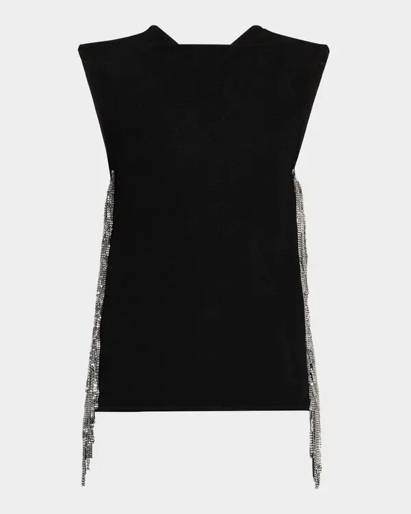 JIL SANDER Chainmail Fringed Top