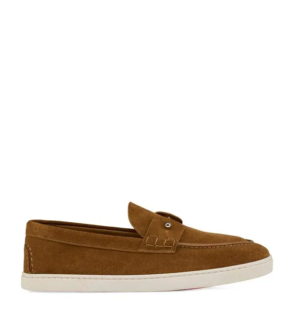 CHRISTIAN LOUBOUTIN Chambeliboat Leather Loafers - Red