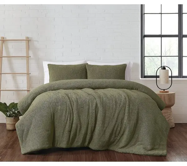 BROOKLYN LOOM Marshmallow Sherpa 2-piece Twin C Omforter Set