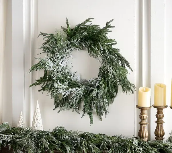 SIMPLY STUNNING BY JANINE GRAFF As Is Simply Stunning 28' Norfolk Pine Wreath Janine Graff