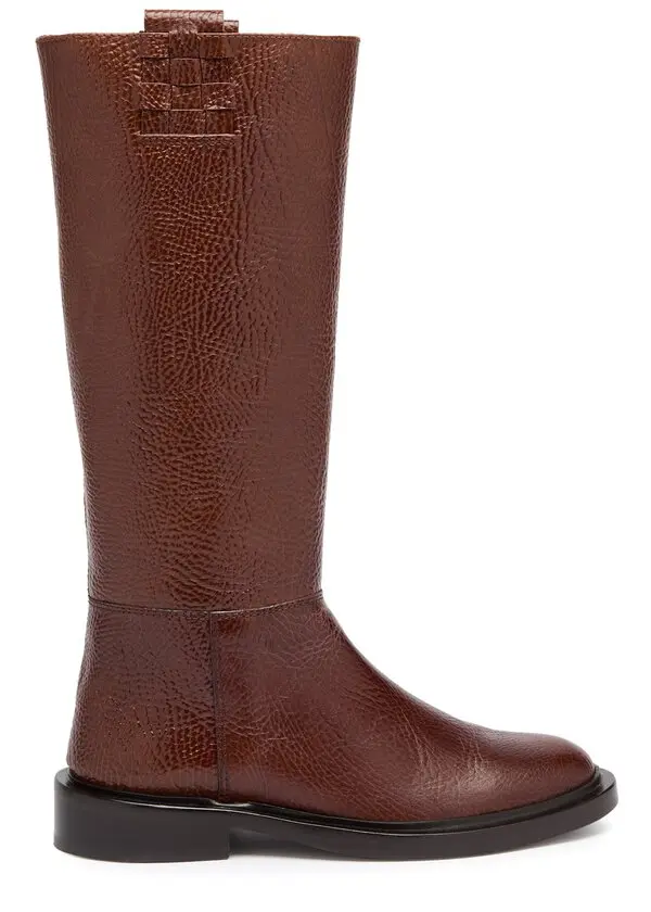 Hereu Anella Leather Knee-high Boots - Brown