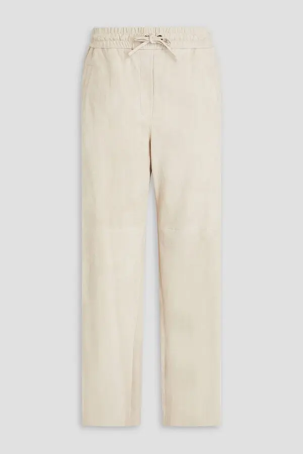 Brunello Cucinelli Stretch Suede Wide-leg Pants