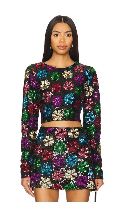 Show Me Your Mumu Last Call Sequin Embellished Top