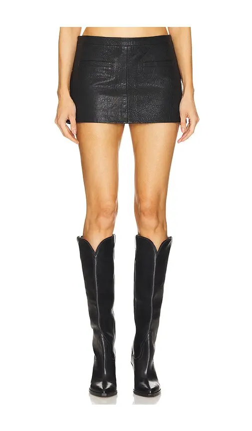 UNDERSTATED LEATHER Perfect Micro Mini Leather Skirt