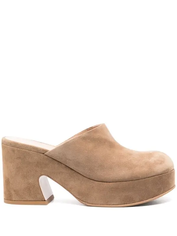 GIANVITO ROSSI Lyss Mules - Brown