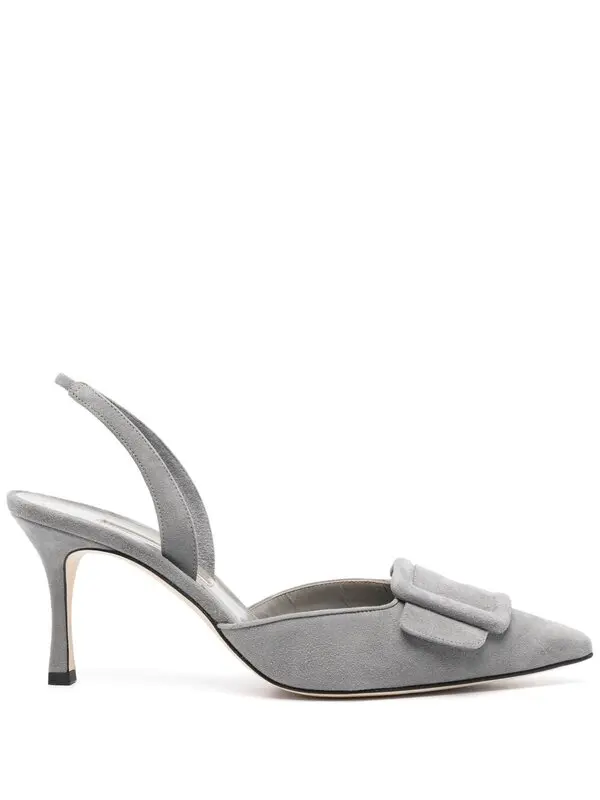 Manolo Blahnik 70mm Maysli Pumps - Grey