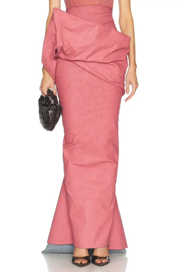Rick Owens Draped Long Skirt - Thulian
