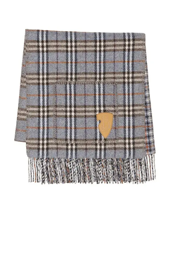 Burberry Reversible Stole In Grey