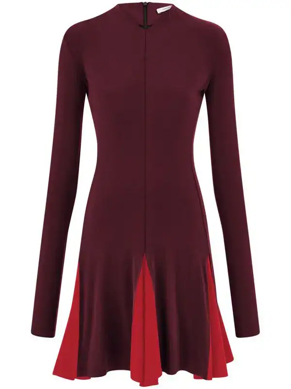 open lace back dress Hadley Blood Orange Racer Neckline Pleated Skater Dress  Get That Trend