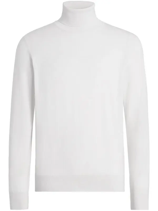Zegna Roll-neck Sweater - White