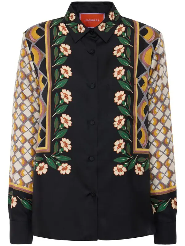 La DoubleJ Graphic-print Shirt - Black
