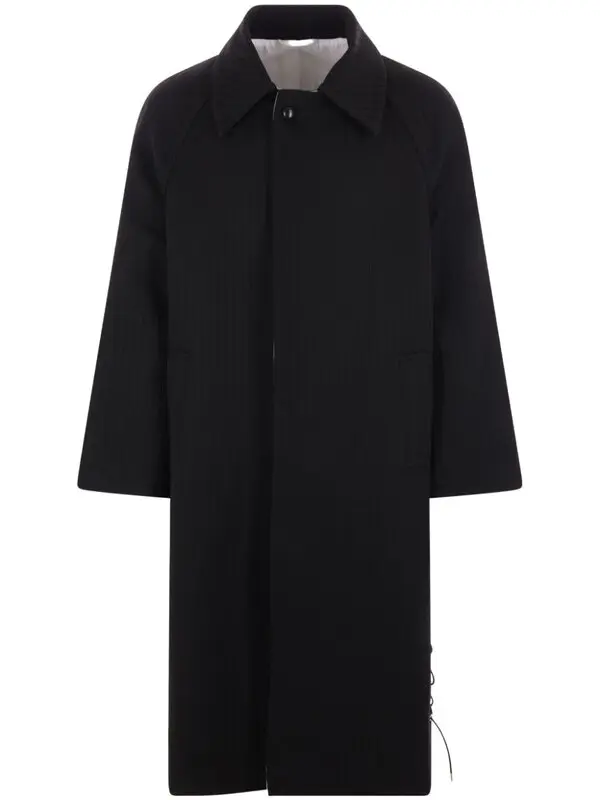 NAMACHEKO Wool Single-breasted Coat - Black