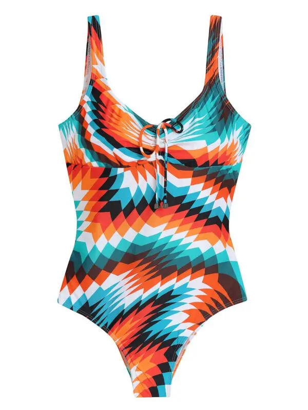 LYGIA & NANNY Geometric Print Swimsuit - Blue