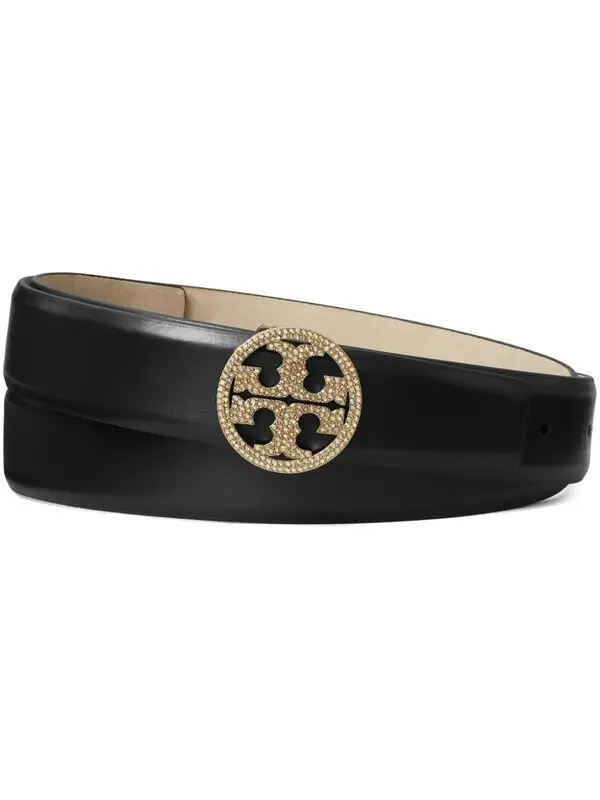 Tory Burch Miller Crystal-embellished Belt - Black