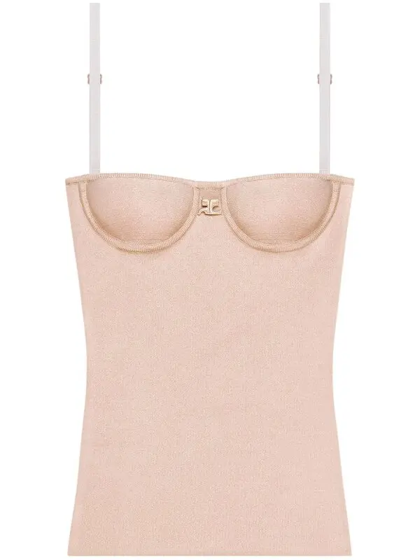 COURREGES Lingerie Interlock Top - Neutrals