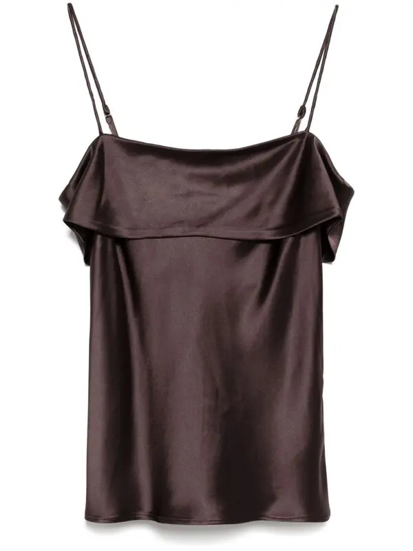 Acler Hale Wood Top - Brown