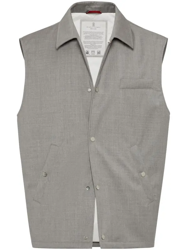 Brunello Cucinelli Padded Gilet - Grey