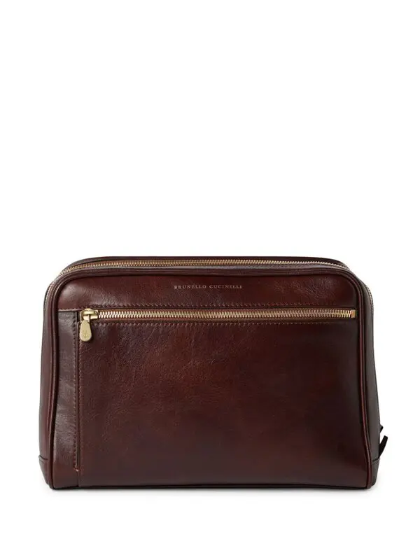 Brunello Cucinelli Leather Wash Bag