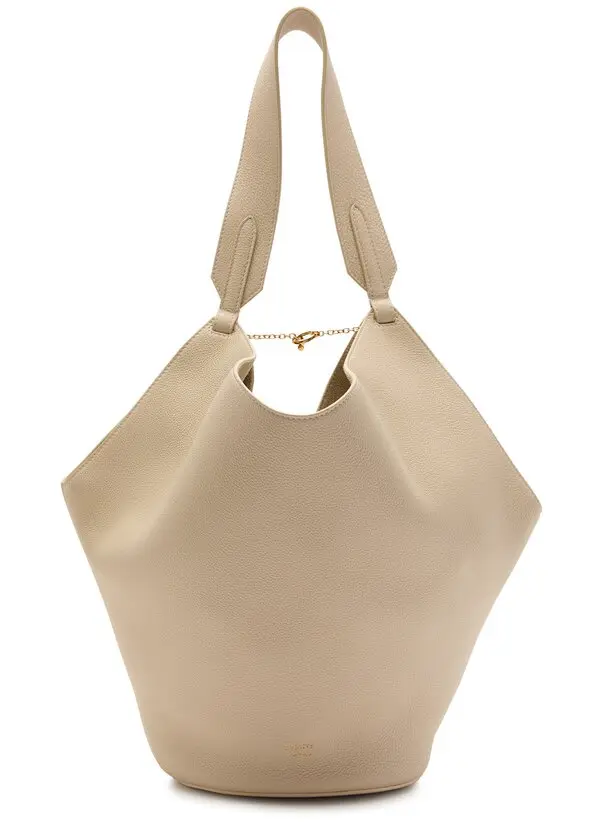Khaite Small Lotus Leather Tote - Ivory