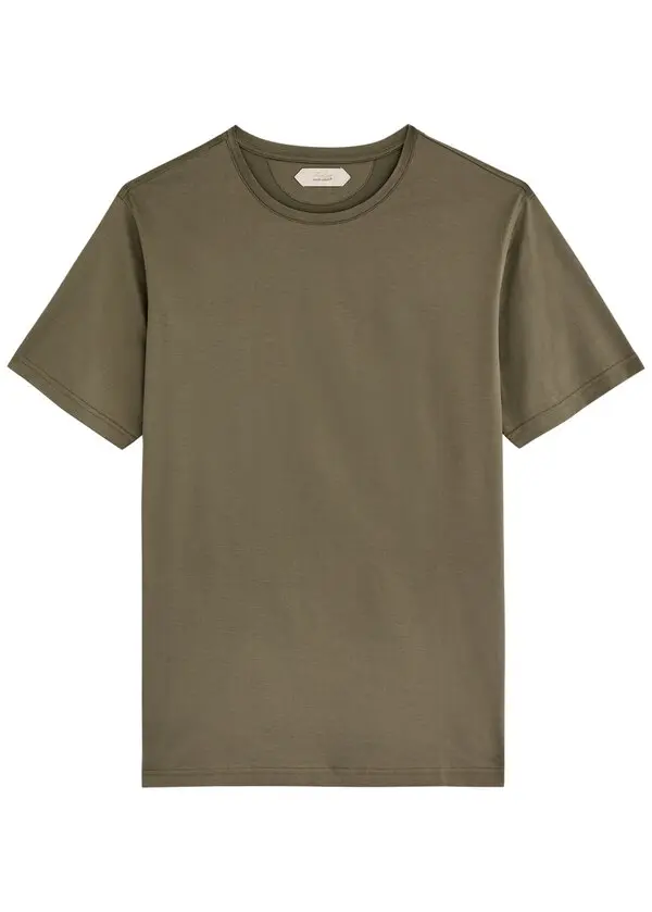 AuréLien Cotton T-Shirt In Green 50% Off Editorialist