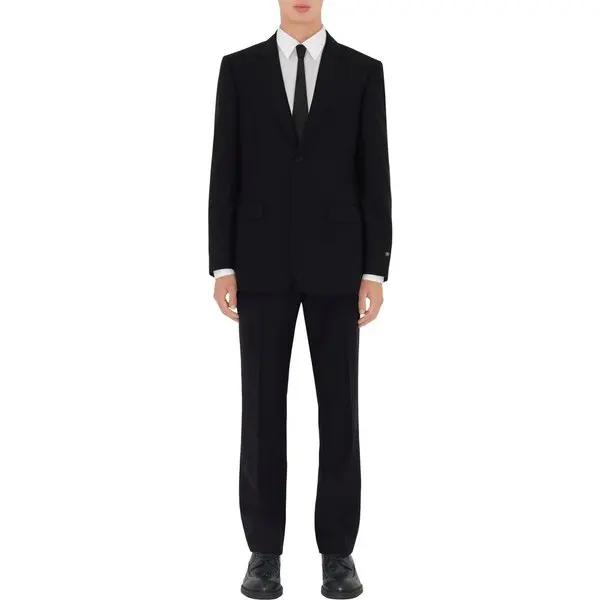 Burberry Wool Mohair Tailored Trousers - Black