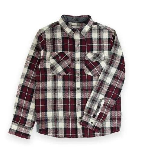 Sovereign Code Redwood Button Down Shirt - Dk Red/ Luke Plaid