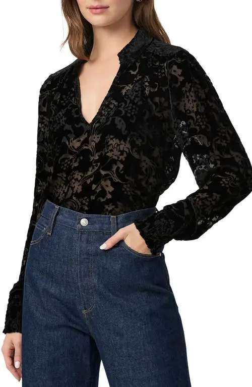 Paige Ginerva Burnout Velvet Blouse