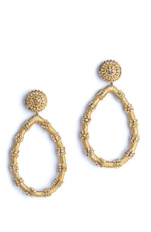 Deepa Gurnani Jackie Statement Drop Earrings - Gold