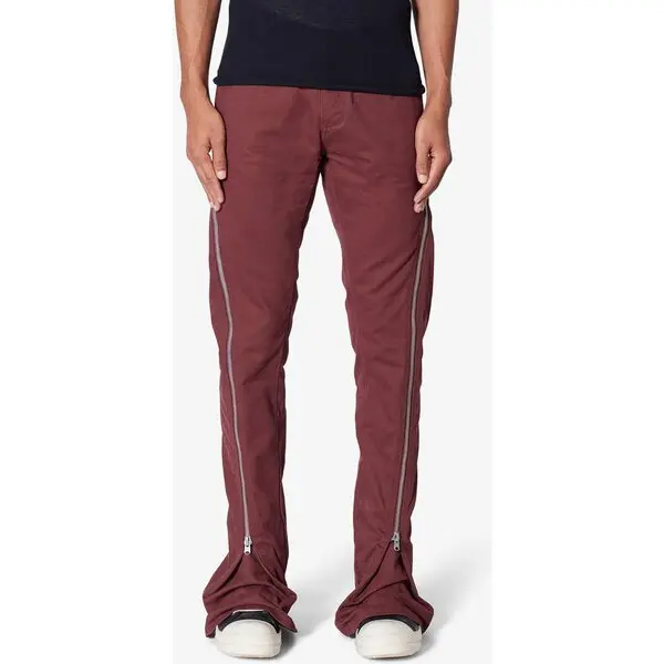 Mnml D519 Zip Flare Leg Jeans - Red