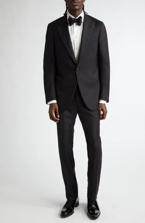 Isaia Sanita Wool Tuxedo - Black
