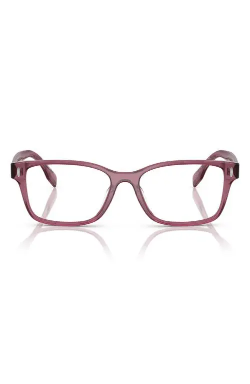 Tory Burch 49mm Rectangular Eyeglasses - Red