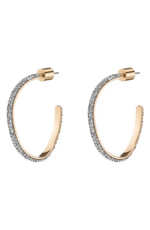 Demarson Mini Pavé Calypso Hoop Earrings - Gold