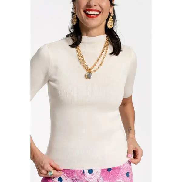 FRANCES VALENTINE Marie Merino Sweater - Oyster