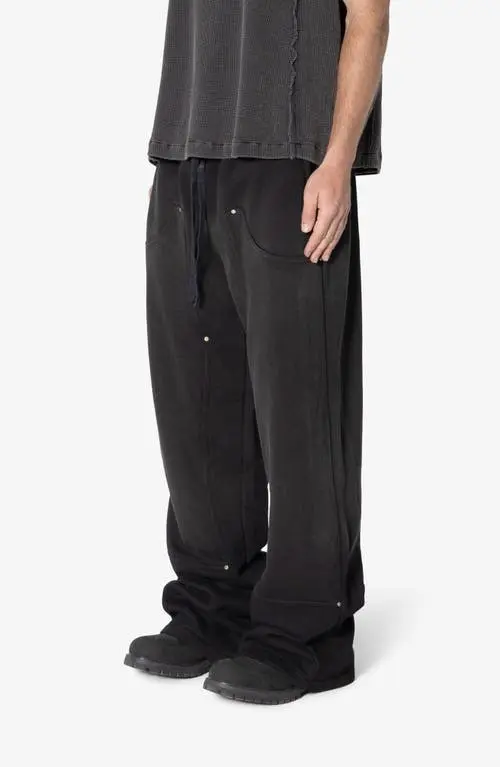 Mnml West Double Knee Sweatpants - Washed Black