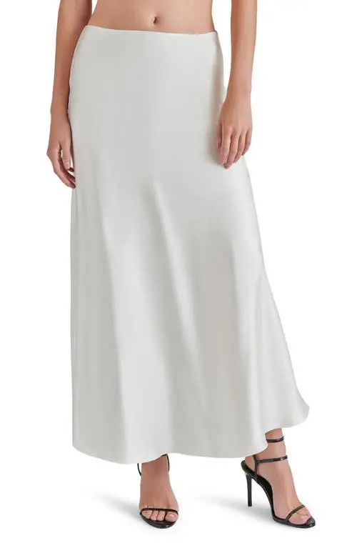 Steve Madden Jeannie Satin Maxi Skirt - Whisper Wht