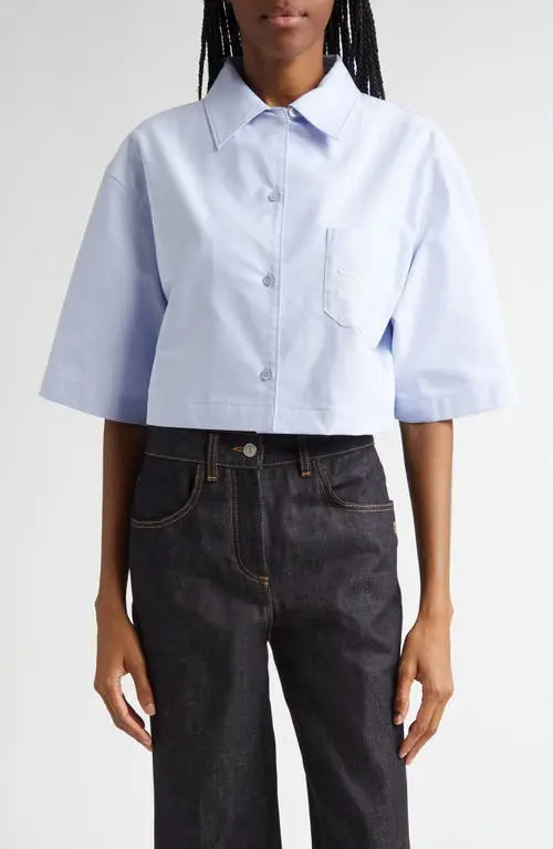 Givenchy Crop Cotton Oxford Shirt