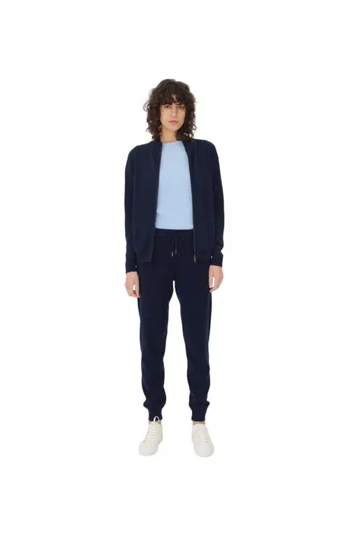 GOBI MONGOLIAN CASHMERE Cuffed Jogger - Navy