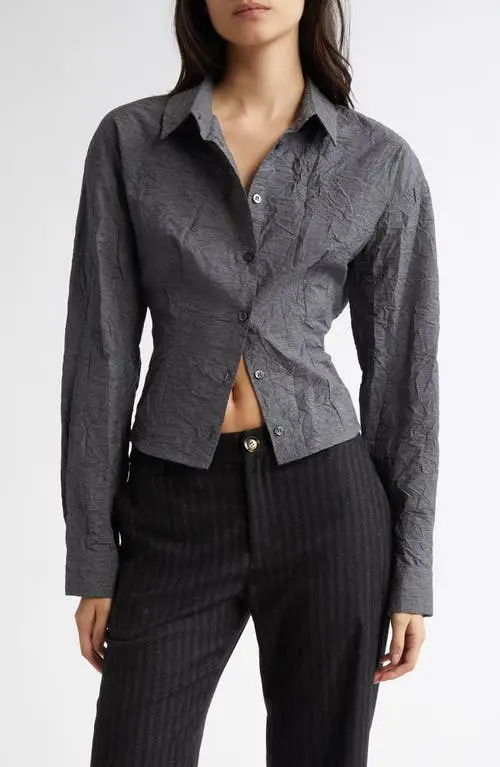 Paloma Wool Magalita Crinkle Cotton Blend Shirt