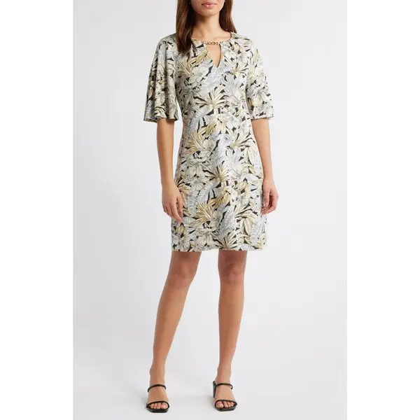 Tommy Bahama Darcy Floral Print Flutter Sleeve Dress