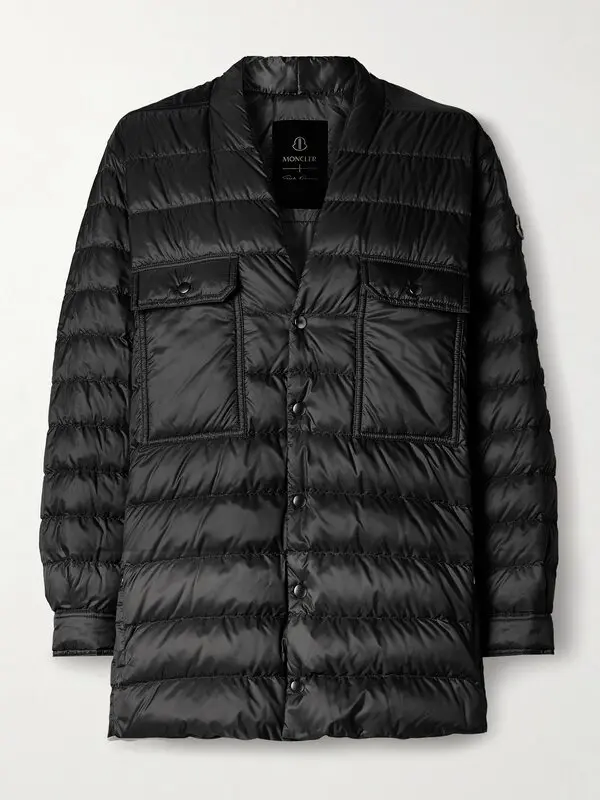 Rick Owens Moncler Quilted Shell Down Jacket - Black