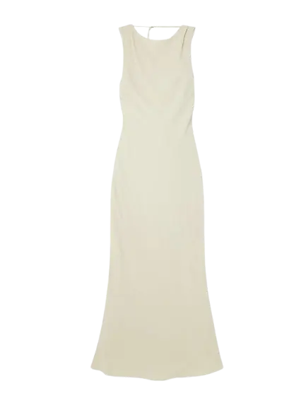 ST. AGNI Draped Lenzing Lyocell Blend Maxi Dress - Cream