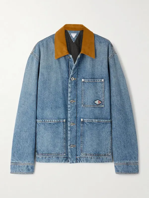 Bottega Veneta Appliquéd Denim Jacket - Blue