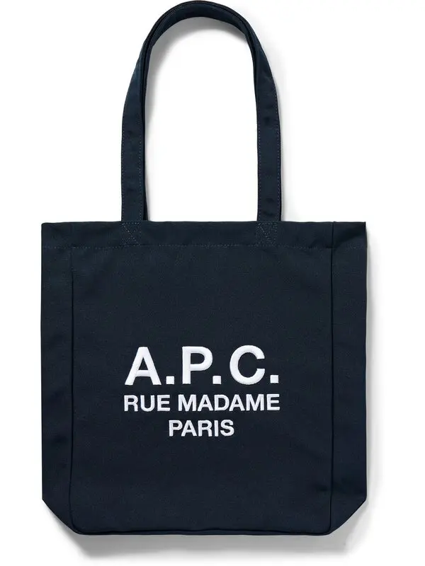 A.p.c. Rue Madame Logo-embroidered Canvas Tote Bag