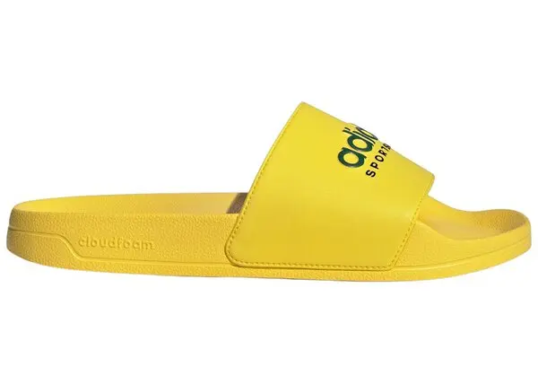 Adidas Adilette Shower Slides - Yellow/collegiate Green